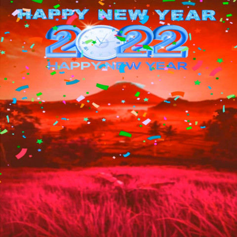 2022 CB PicsArt Editing Happy New Year Background HD Red | OyePhoto