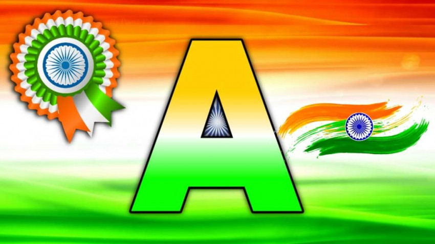 A Alphabet Indian Flag Images Photos Pictures HD | OyePhoto