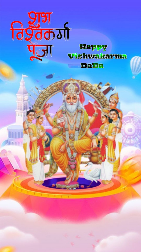 Baba Vishwakarma Puja Wallpapers HD Snapseed Background | OyePhoto
