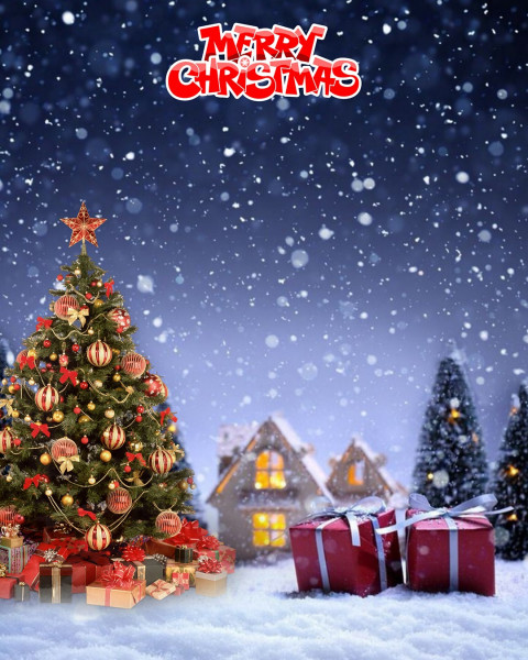 Christmas Tree PicsArt Editing Background For Photoshop Image | OyePhoto