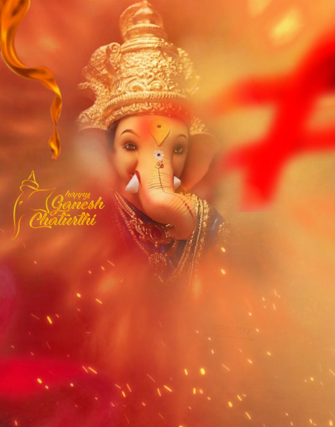 Ganesh Chaturthi Blurred HD Editing Background | OyePhoto