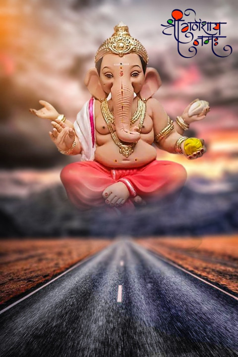 Ganpati Bappa Morya Marathi Banner Editing HD Background Download New ...