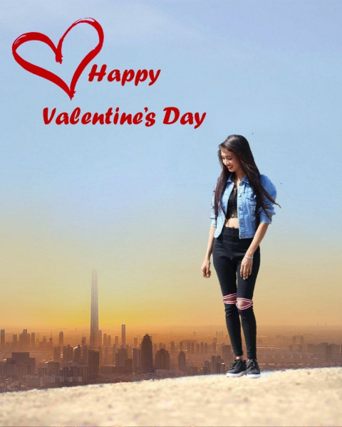 Girls Happy Valentine's Day Love Editing Background HD For PicsArt ...