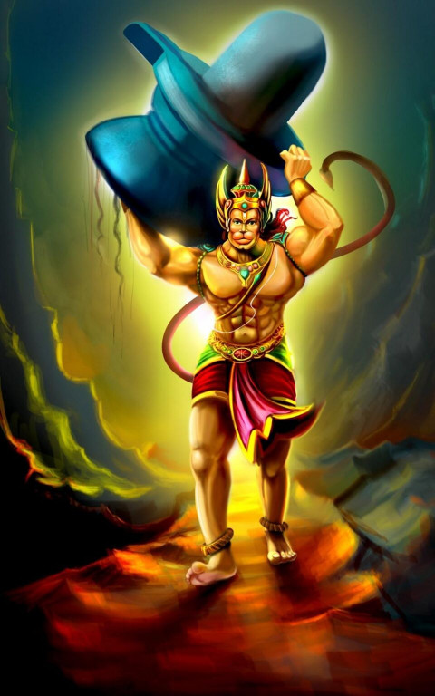 God Bir Bajrangbali Hanuman HD Wallpapers Free Download | OyePhoto