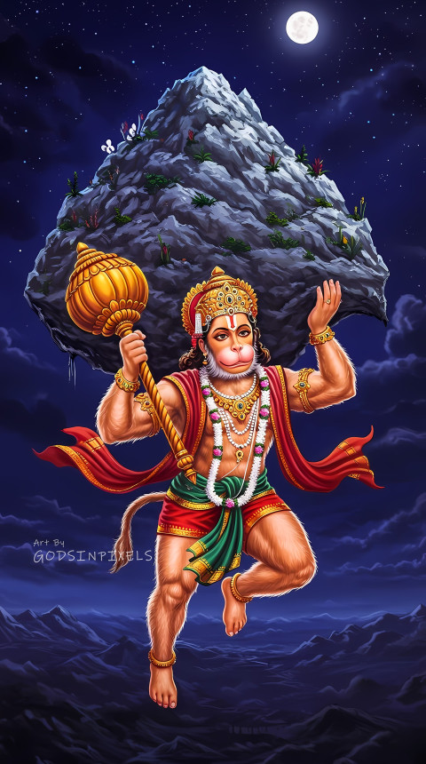 Hanuman Ji Hd Background Wallpaper Full Screen Mobile And Ios | OyePhoto