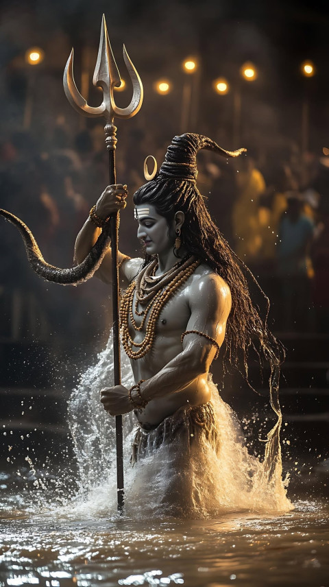 Lord Shiva Full Body Mobile & IOS Background HD Wallpaper | OyePhoto