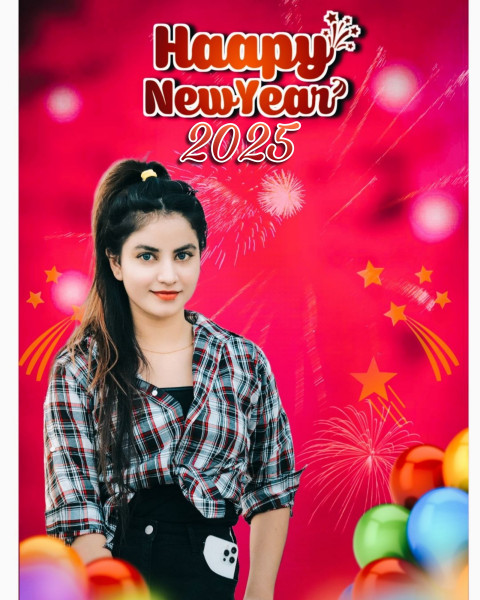 New Year 2025 Picsart Editing Background Girl Pic | OyePhoto