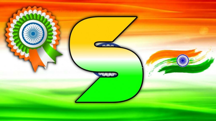S Letter Indian Flag Tiranga Photos Pictures 26 January | OyePhoto