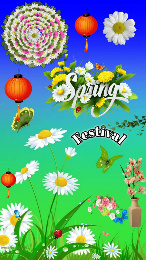 Spring Festival Background HD For Mobile Wallpapers Pics | OyePhoto