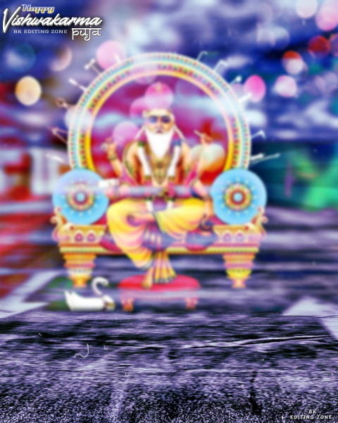 Vishwakarma BAba Photo Editing New Background Download | OyePhoto