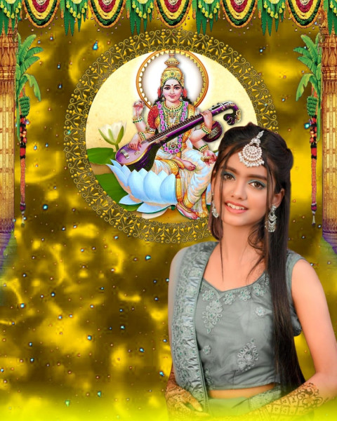Happy Saraswati Puja Special CB Editing Background Girls | OyePhoto