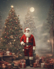 Full Body Santa Claus Wallpapers With Christmas Tree Full HD Download ...