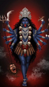 Maa Kali Full Screen Mobile Background Wallpaper And Ios | OyePhoto
