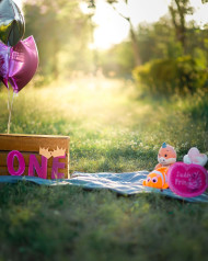 One Months Baby photoshoot descoration Background hd | OyePhoto